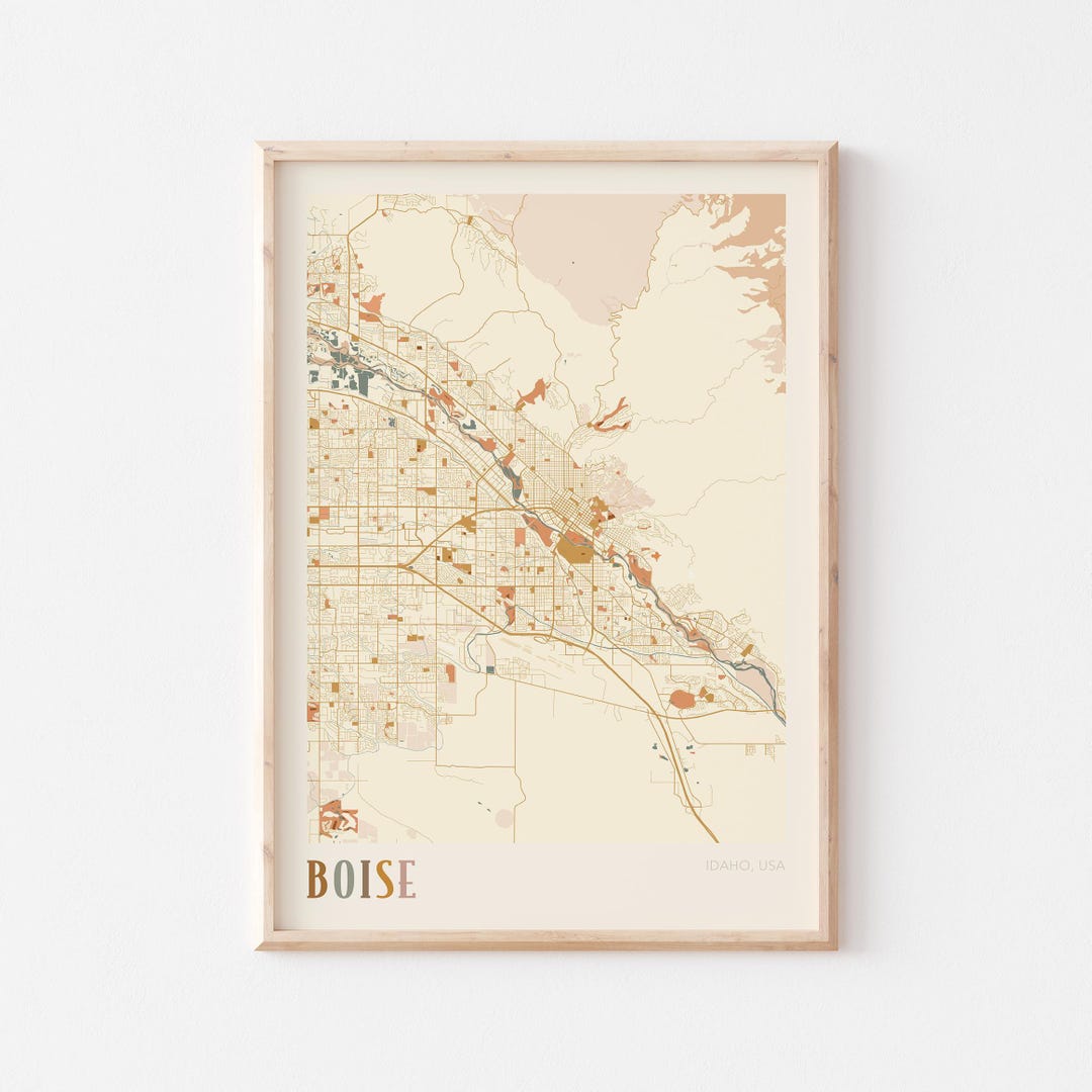 Boise Map Poster, Boise Print, Boise Poster, Boise Wall Art, Idaho ...