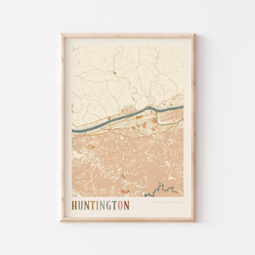 Huntington Map Poster, Huntington Print, Huntington Poster, Huntington ...