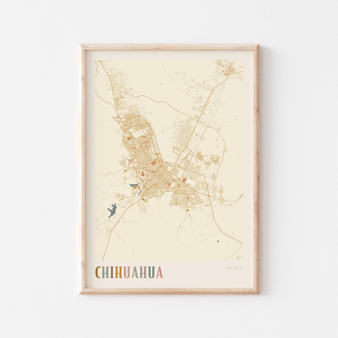 Chihuahua Map Poster, Chihuahua Print, Chihuahua Poster, Chihuahua Wall ...