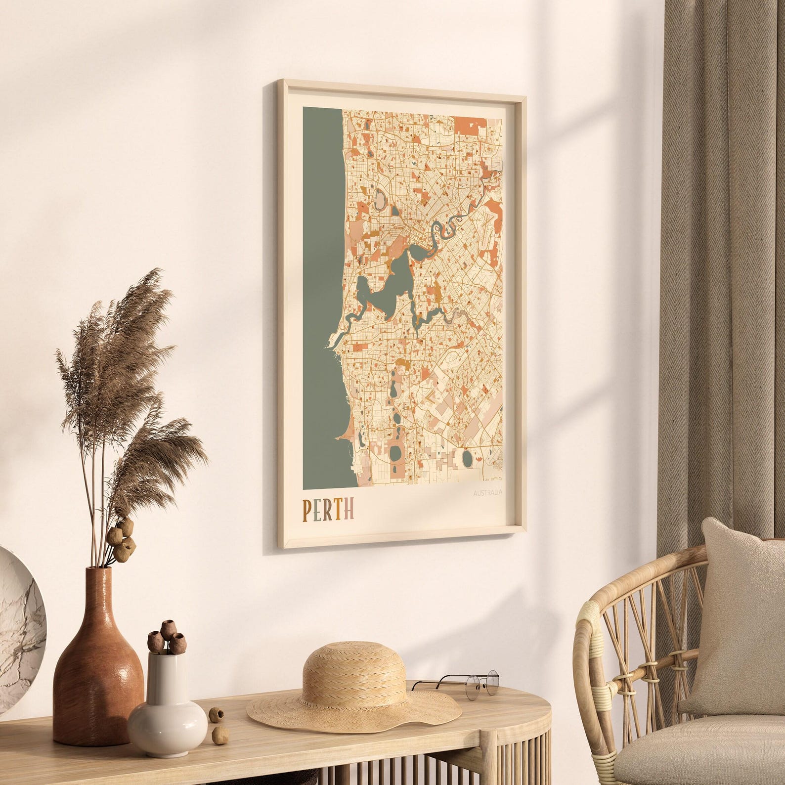 Perth Map Poster, Perth Wall Art, Perth Map, Perth Poster, Perth Print ...