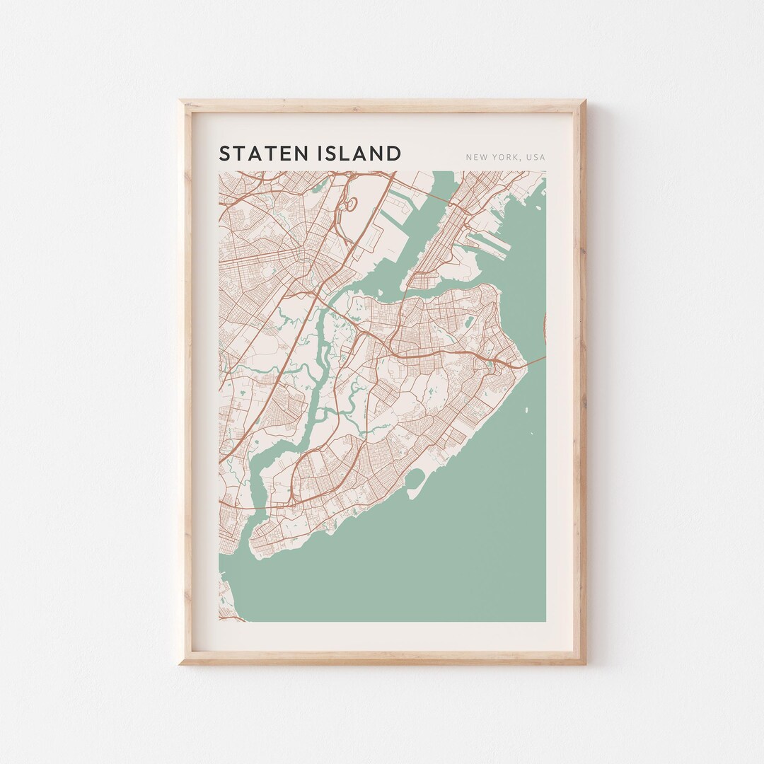 Staten Island Map Poster, Staten Island Print, Staten Island Poster ...