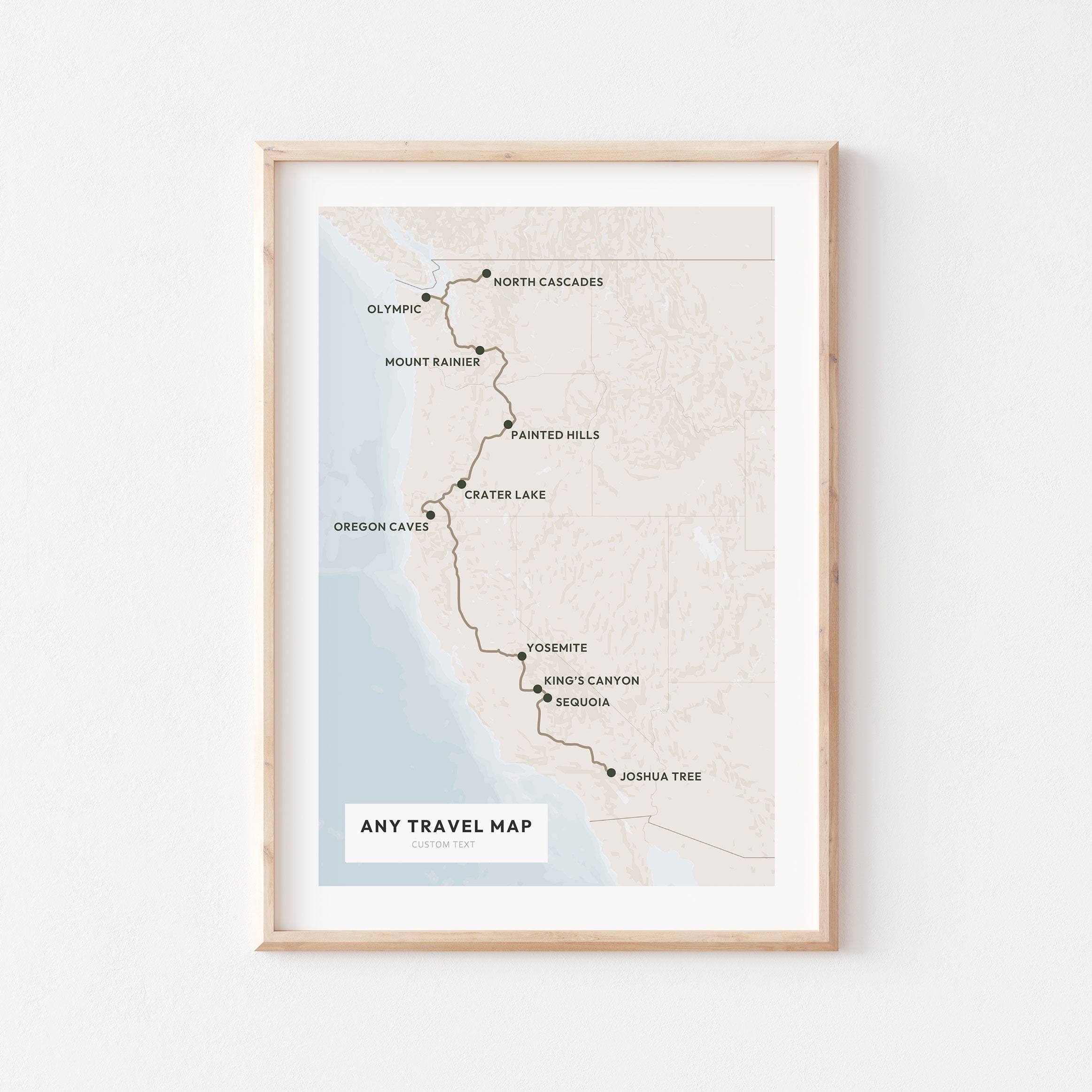 Custom Travel Map, Personalized Travel Map, Any Route Any Drive, Travel ...