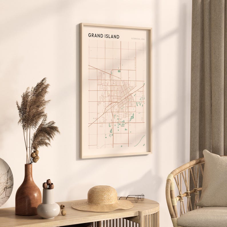 Grand Island Map Poster, Grand Island Print, Grand Island Poster, Grand ...