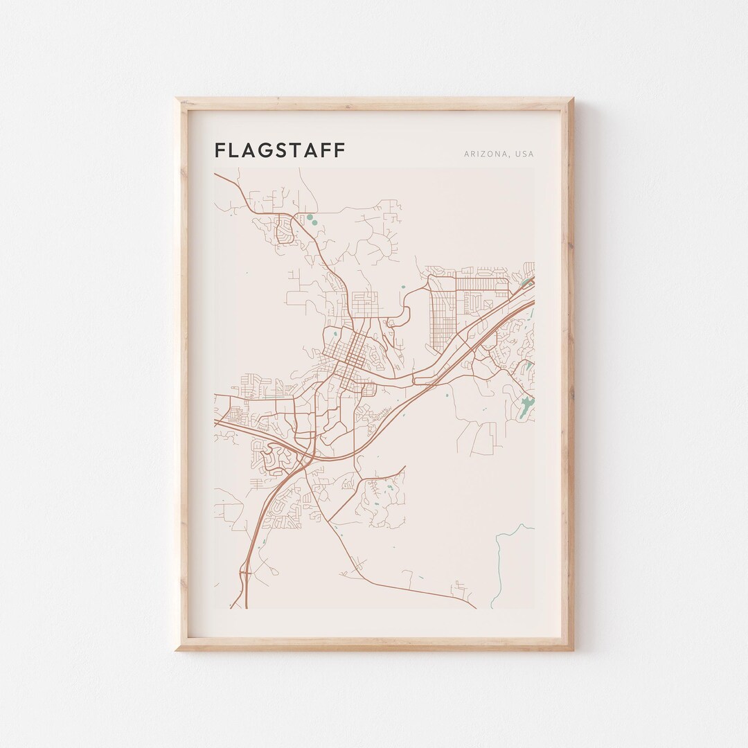 Flagstaff Map Poster, Flagstaff Print, Flagstaff Poster, Flagstaff Wall ...