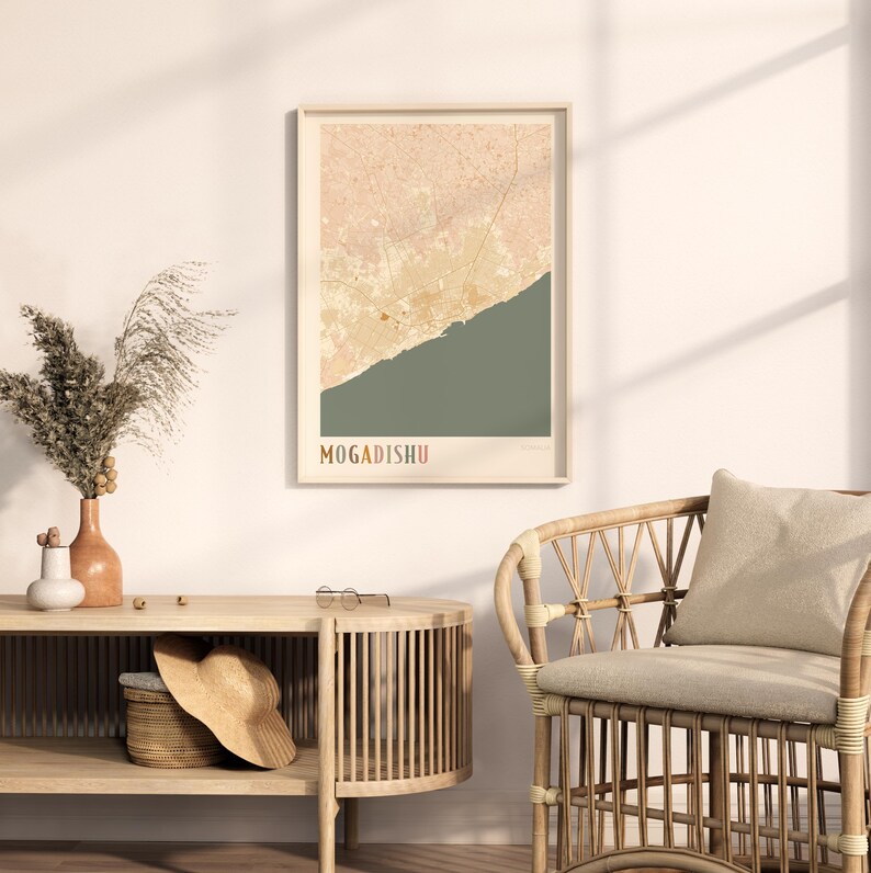 Mogadishu Map Poster, Mogadishu Print, Mogadishu Poster, Mogadishu Wall ...