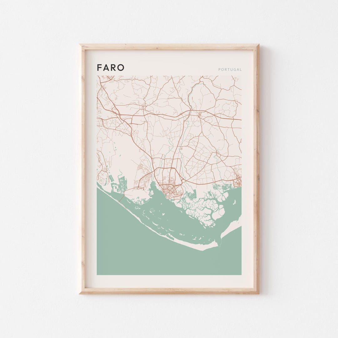Faro Map Poster, Faro Print, Faro Poster, Faro Wall Art, Portugal ...