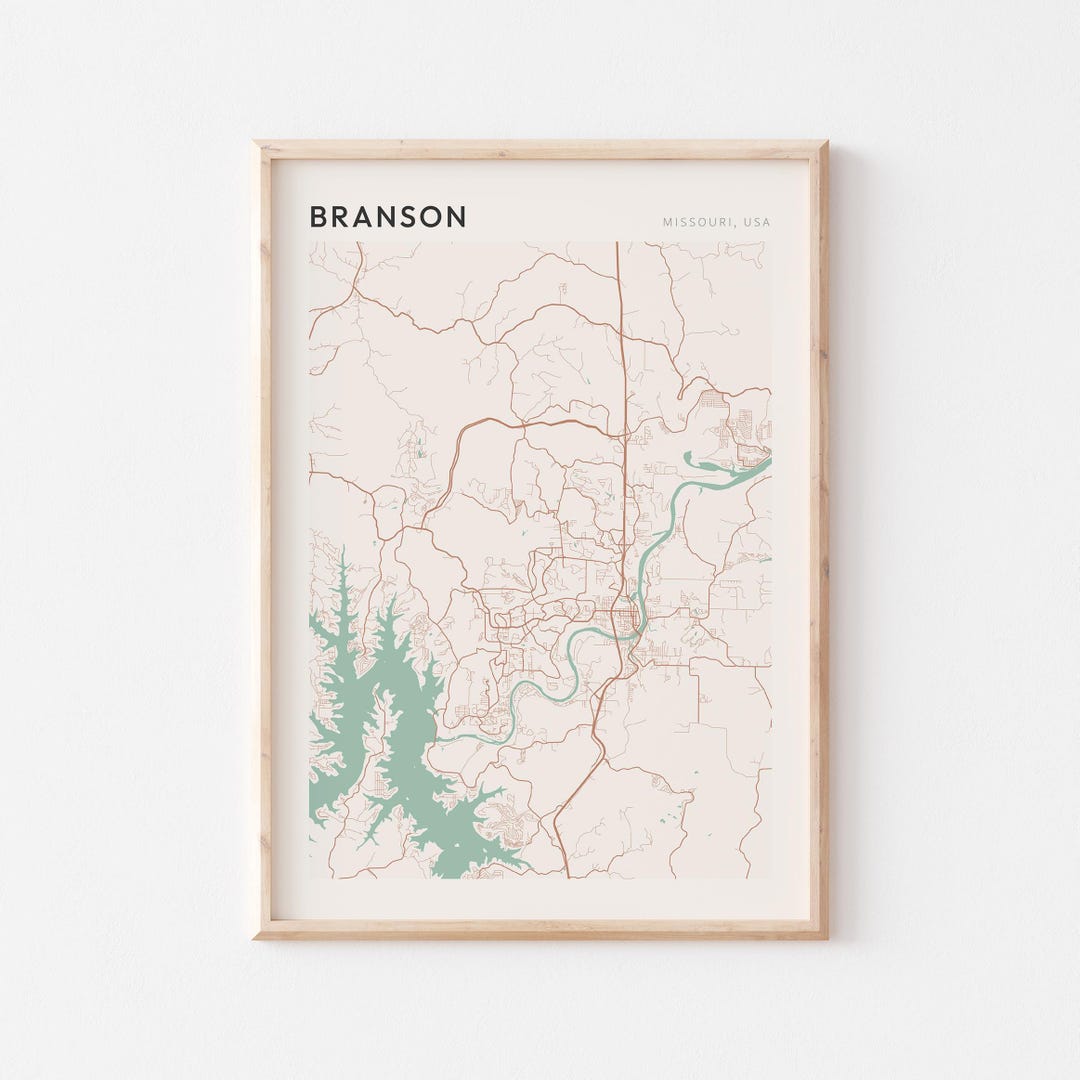 Branson Map Poster, Branson Print, Branson Poster, Branson Wall Art ...