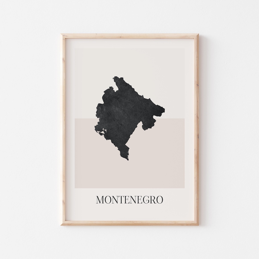Montenegro Map Poster, Montenegro Print, Montenegro Map Print ...