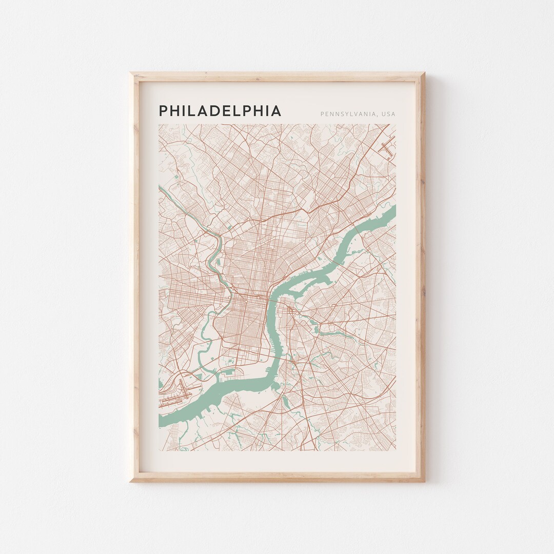 Philadelphia Map Poster, Philadelphia Poster, Philadelphia Print ...