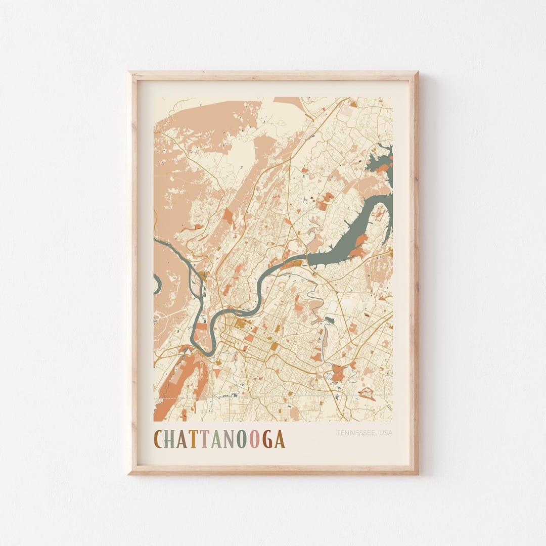 Chattanooga Map Poster, Chattanooga Print, Chattanooga Poster ...
