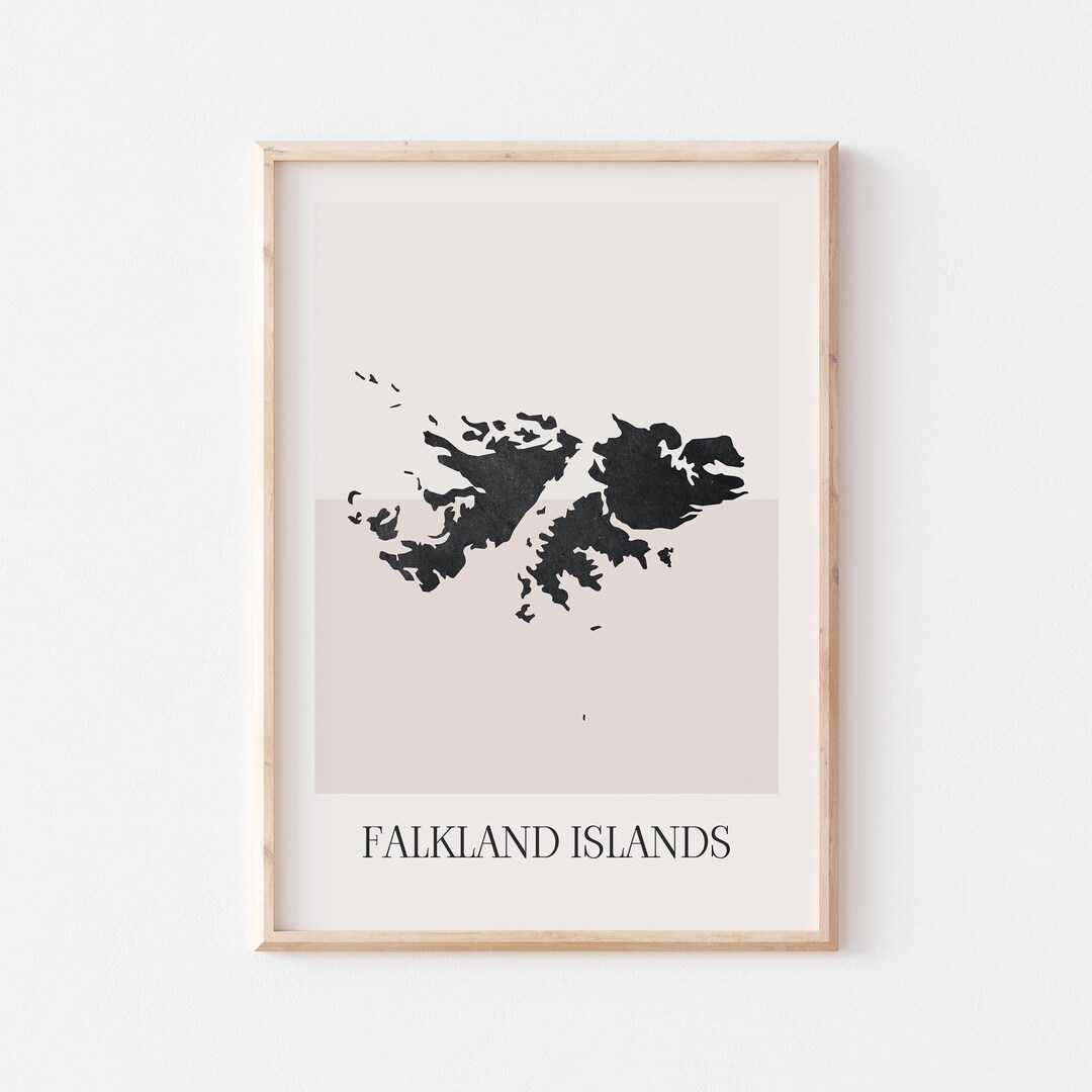 Falkland Islands Map Poster, Falkland Islands Print, Falkland Islands ...