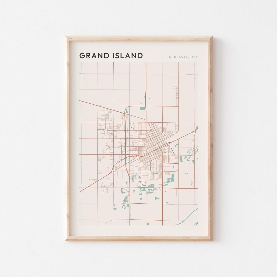 Grand Island Map Poster, Grand Island Print, Grand Island Poster, Grand ...