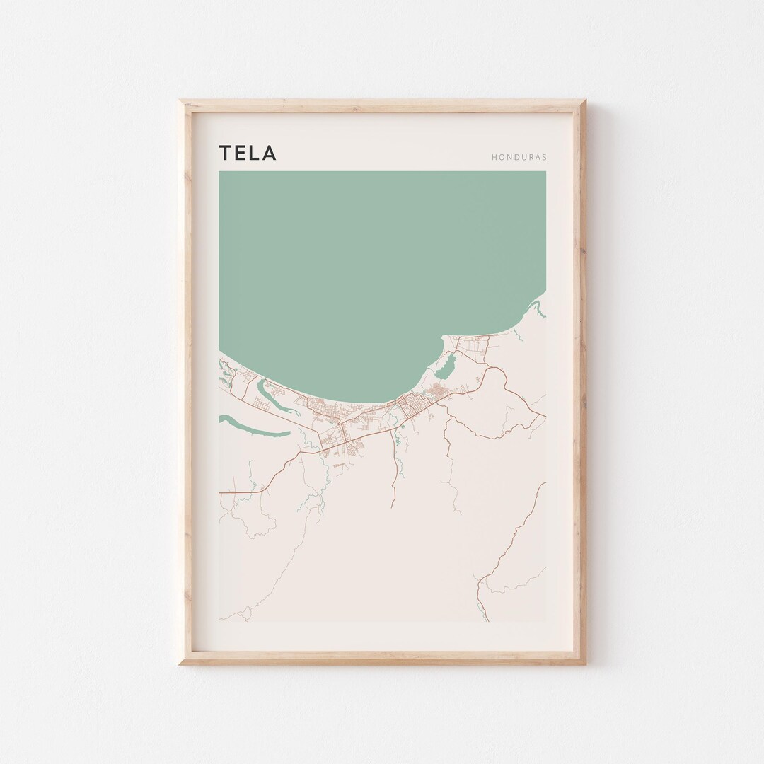 Tela Map Poster, Tela Print, Tela Poster, Tela Wall Art, Honduras ...