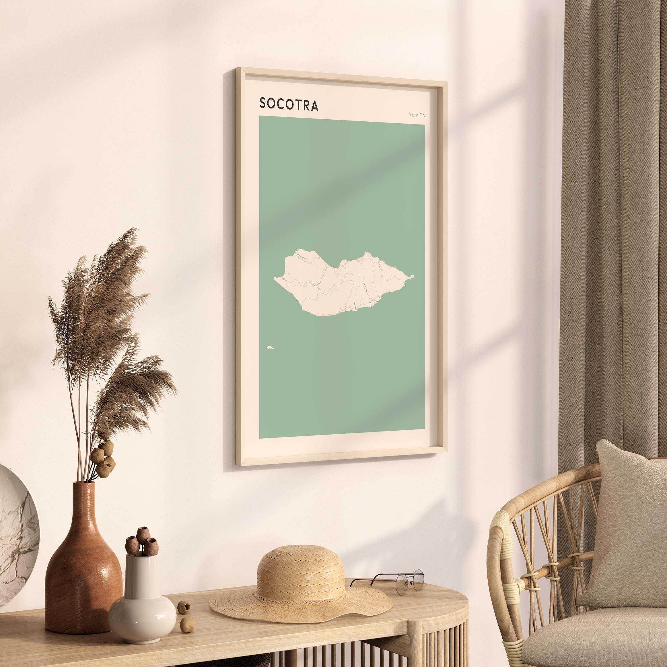Socotra Map Poster, Socotra Print, Socotra Poster, Socotra Wall Art ...