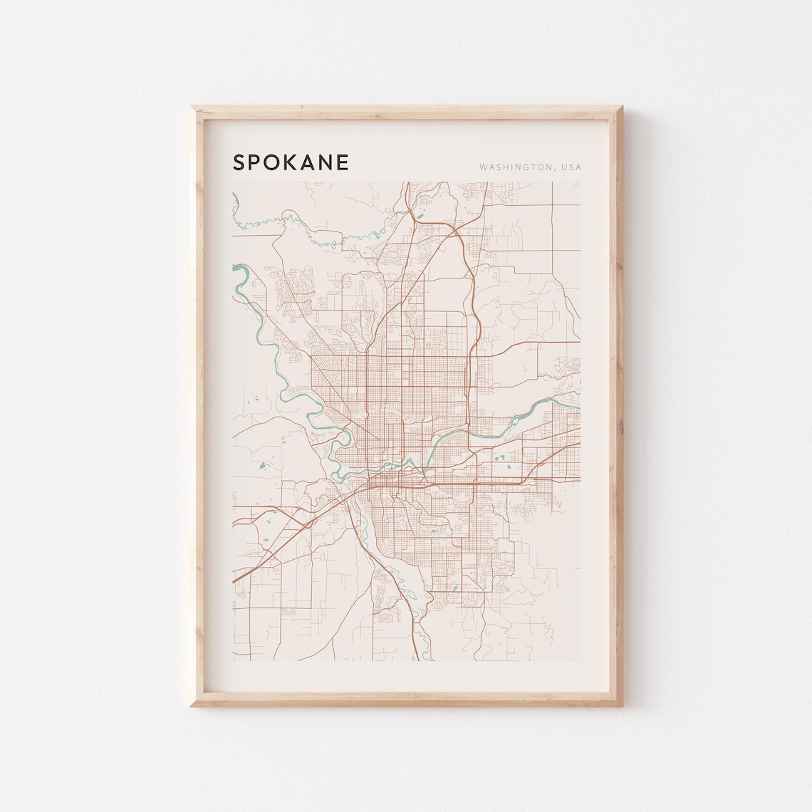 Spokane Map Poster, Spokane Print, Spokane Poster, Spokane Wall Art ...