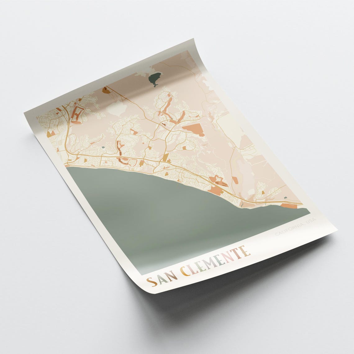 San Clemente Map Poster, San Clemente Print, San Clemente Poster, San ...