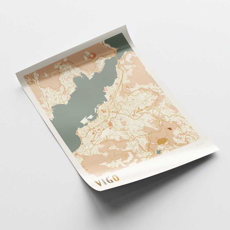 Vigo Map Poster, Vigo Print, Vigo Poster, Vigo Wall Art, Spain, Travel ...