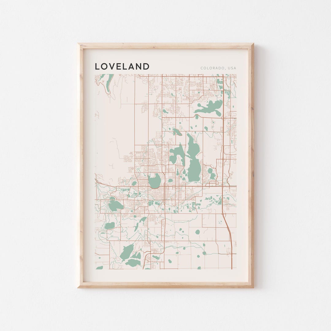 Loveland Map Poster, Loveland Print, Loveland Poster, Loveland Wall Art ...