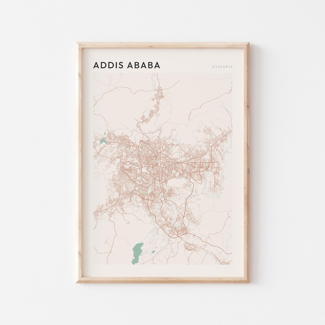 Addis Ababa Map Poster, Addis Ababa Print, Addis Ababa Poster, Addis ...