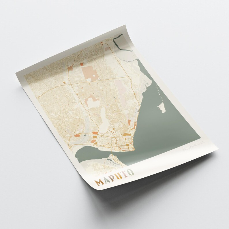 Maputo Map Poster, Maputo Print, Maputo Poster, Maputo Wall Art ...