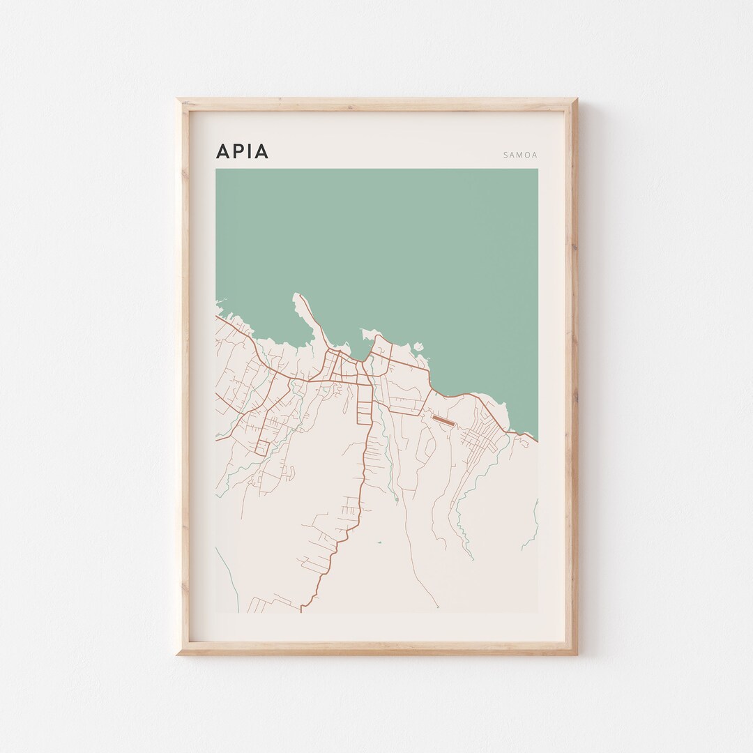 Apia Map Poster, Apia Wall Art, Apia Map, Apia Poster, Apia Map Print, Apia Print, Apia Samoa - Etsy