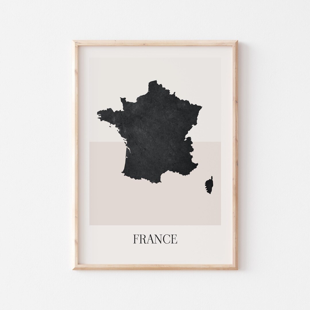France Map Poster, France Print, France Map Print Minimalist Boho Wall ...
