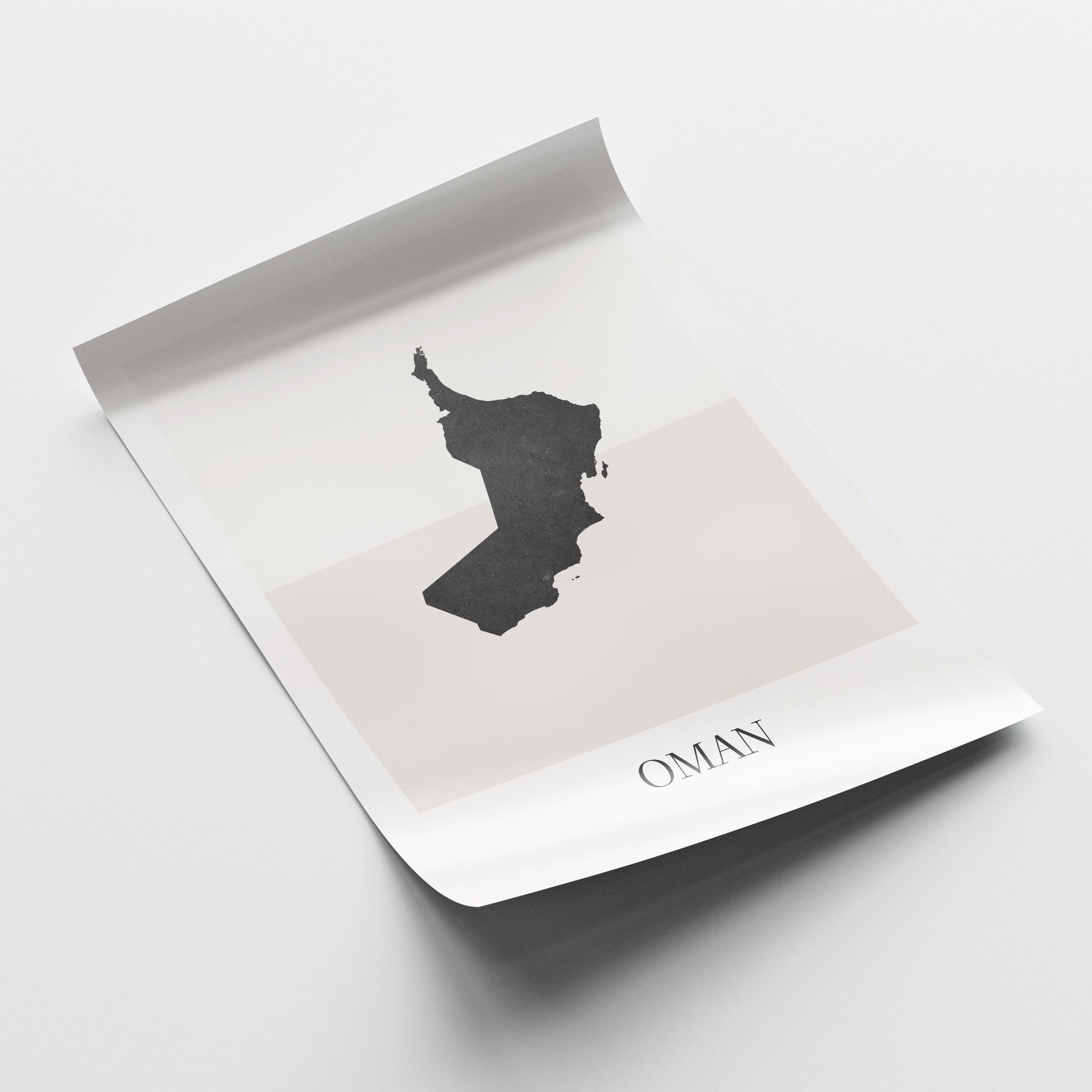 Oman Map Poster, Oman Print, Oman Map Print Minimalist Boho Wall Art ...