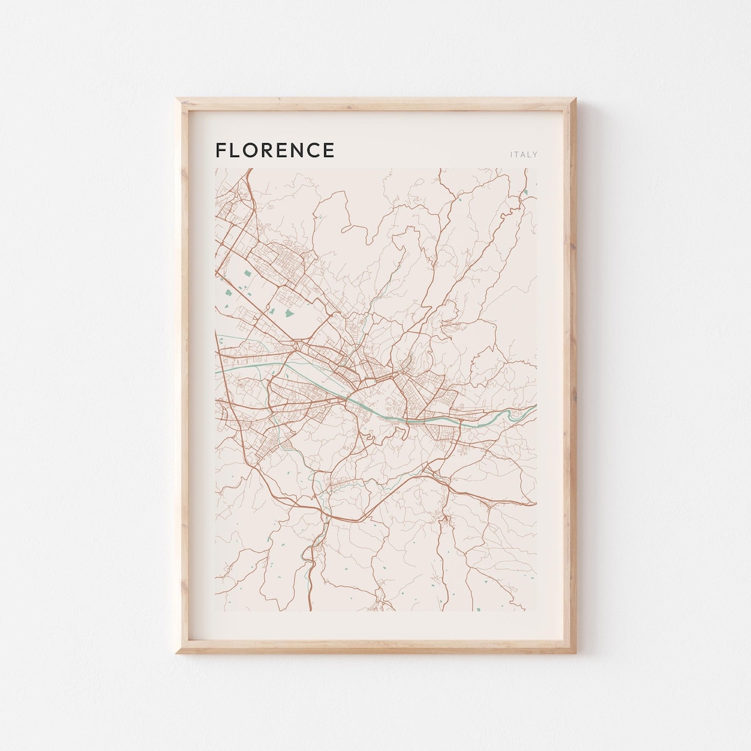 Florence Map Poster, Florence Print, Florence Poster, Florence Wall Art ...