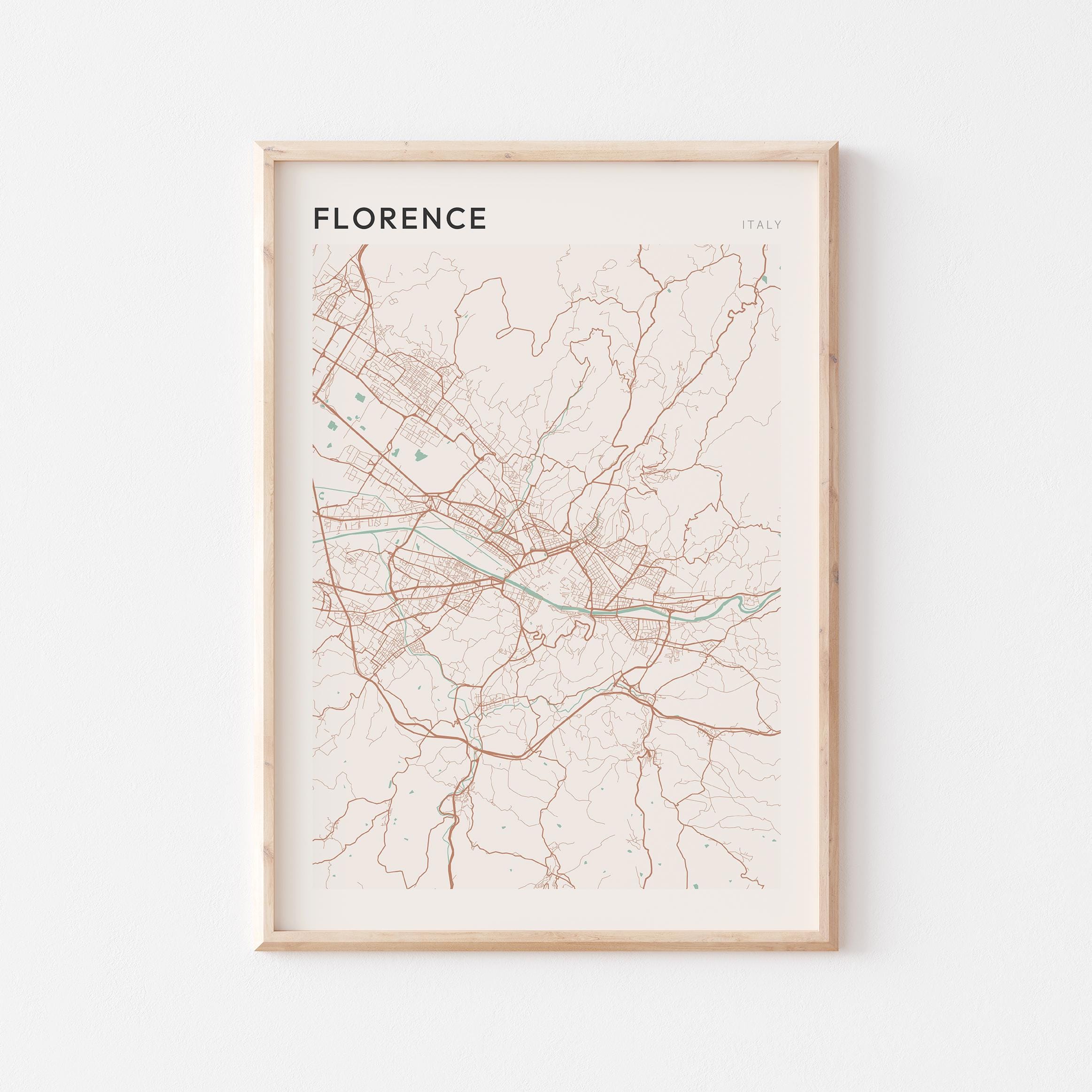 Florence Map Poster, Florence Print, Florence Poster, Florence Wall Art ...