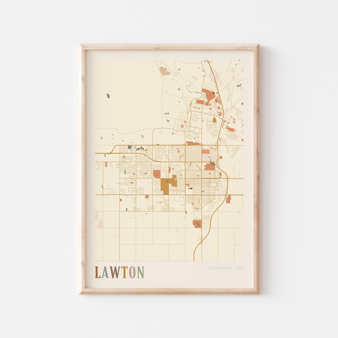 Lawton Map Poster, Lawton Print, Lawton Poster, Lawton Wall Art ...