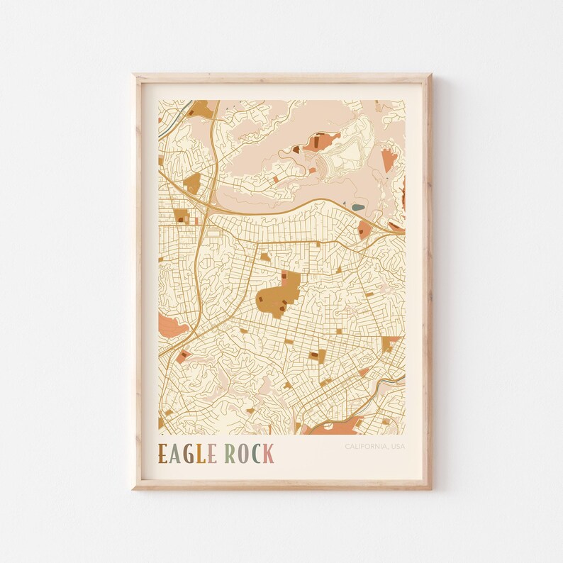 Eagle Rock Map Poster, Eagle Rock Print, Eagle Rock Poster, Eagle Rock ...