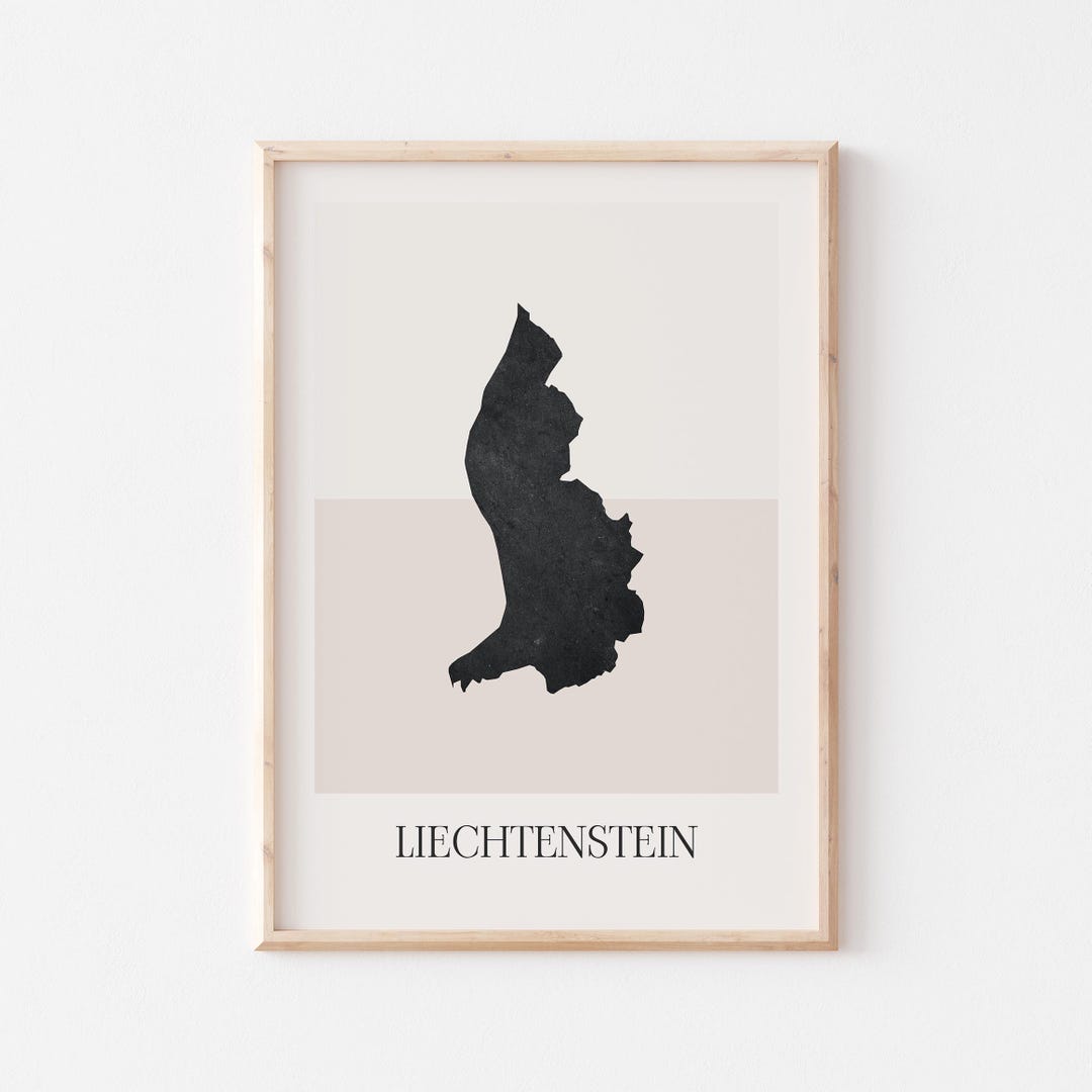 Liechtenstein Map Poster, Liechtenstein Print, Liechtenstein Map Print ...
