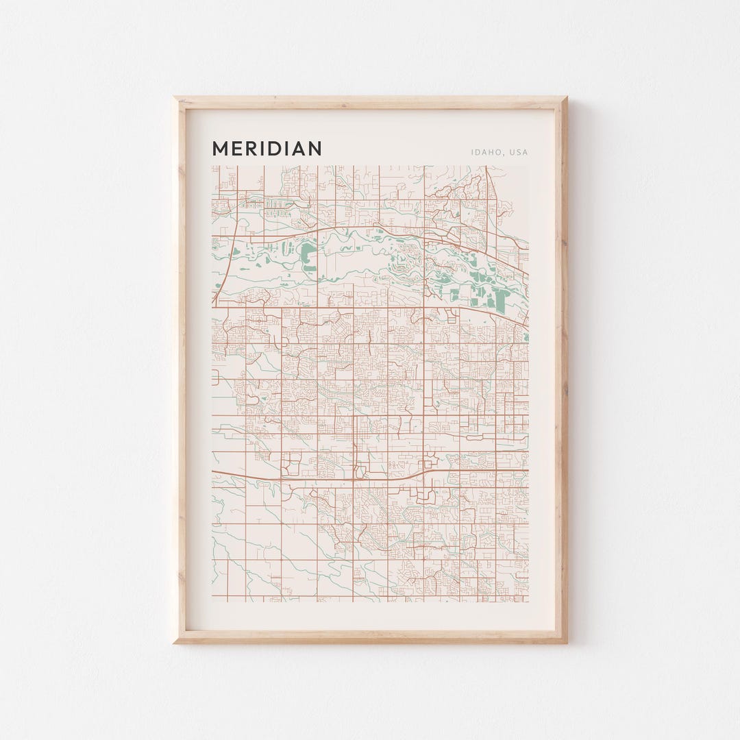 Meridian Map Poster, Meridian Print, Meridian Poster, Meridian Wall Art ...