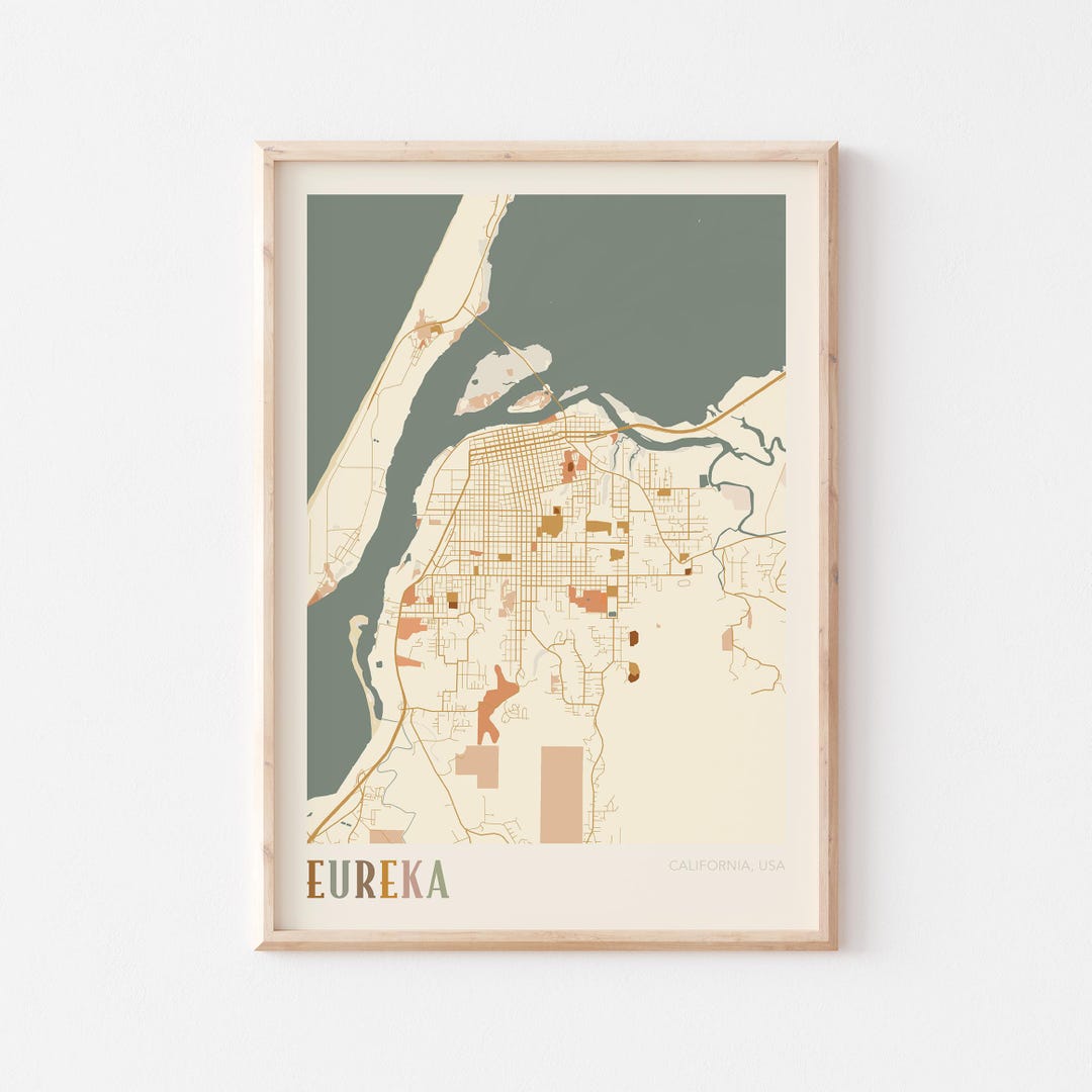 Eureka Map Poster, Eureka Print, Eureka Poster, Eureka Wall Art ...