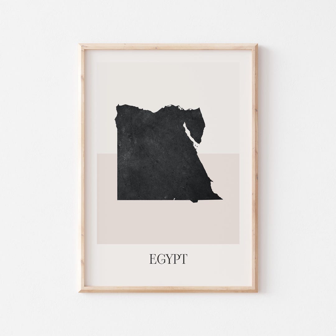 Egypt Map Poster, Egypt Print, Egypt Map Print Minimalist Boho Wall Art ...