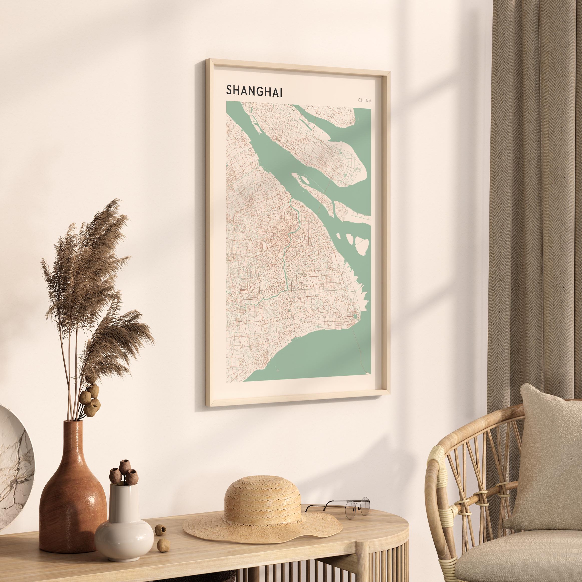 Shanghai Map Poster, Shanghai Print, Shanghai Poster, Shanghai Wall Art ...