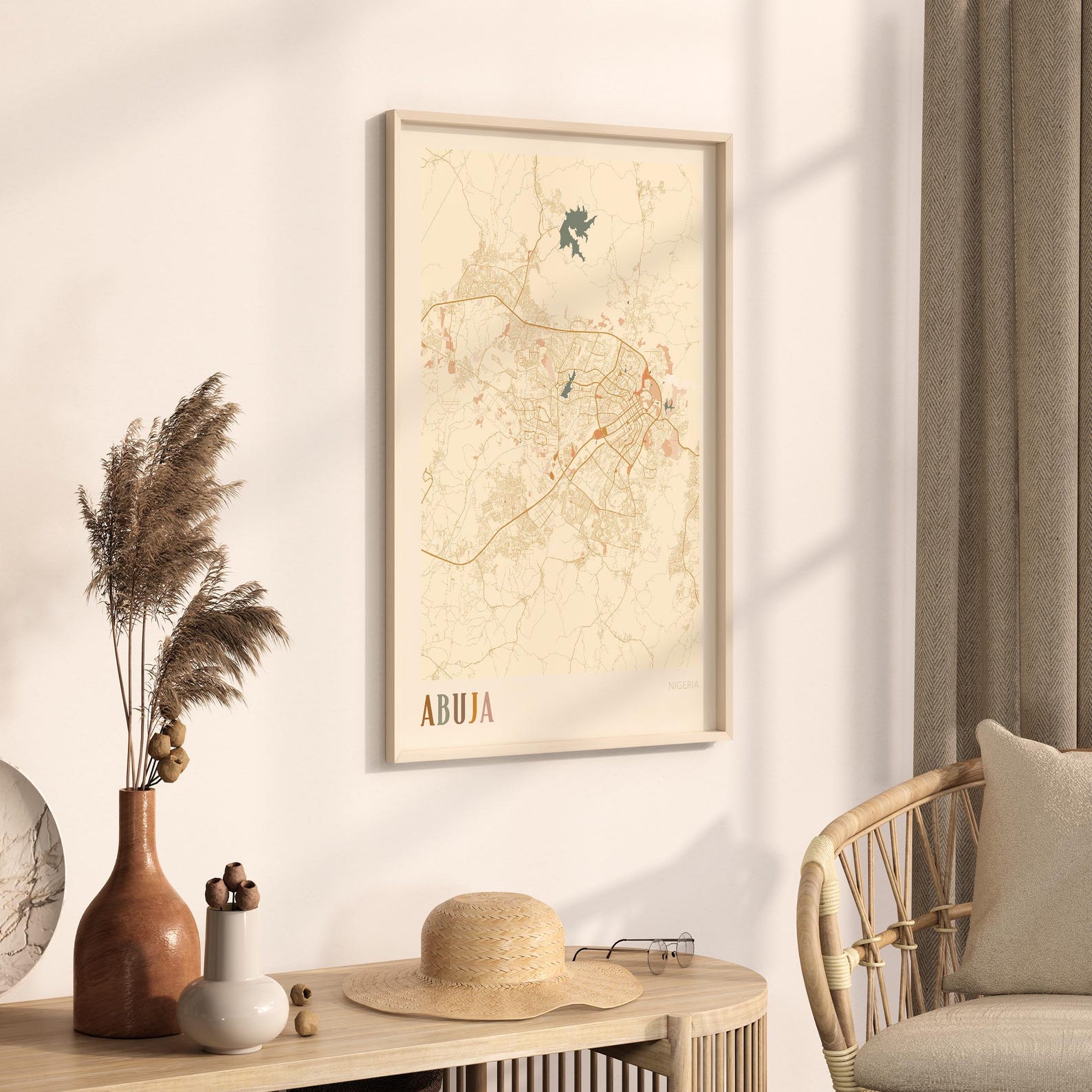 Abuja Map Poster, Abuja Print, Abuja Poster, Abuja Wall Art, Nigeria ...