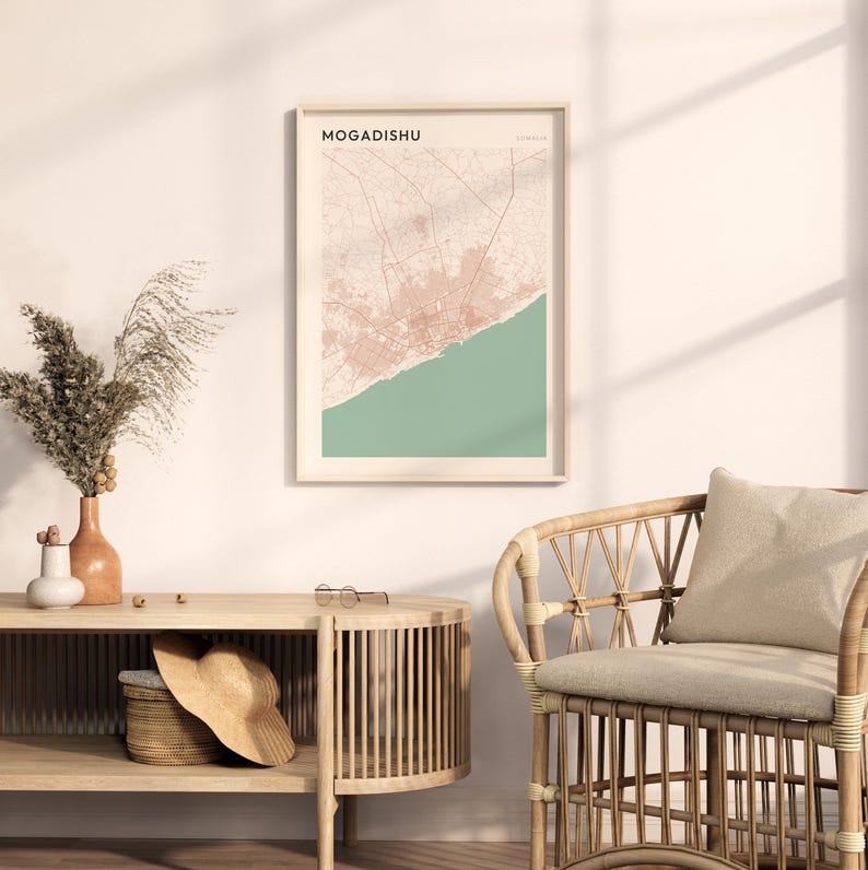 Mogadishu Map Poster, Mogadishu Print, Mogadishu Poster, Mogadishu Wall ...