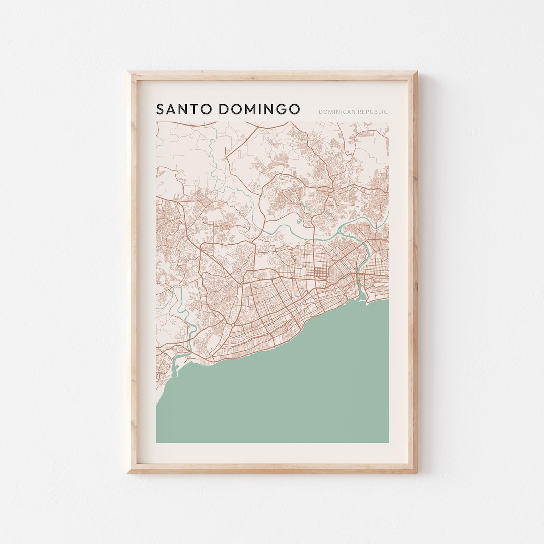 Santo Domingo Map Poster, Santo Domingo Print, Santo Domingo Poster ...