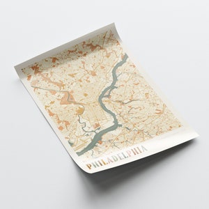 Philadelphia Map Poster, Philadelphia Wall Art, Philadelphia City Map ...