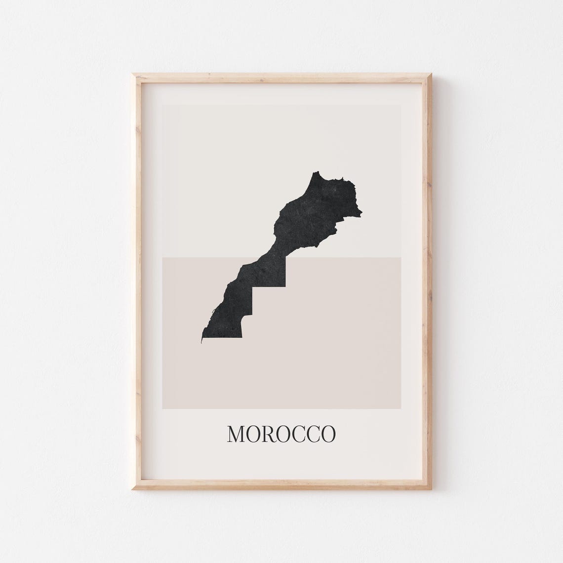 Morocco Map Poster, Morocco Print, Morocco Map Print Minimalist Boho ...