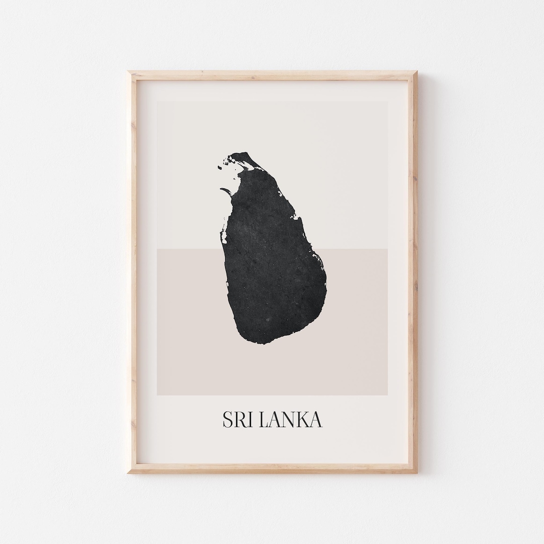 Sri Lanka Map Poster, Sri Lanka Print, Sri Lanka Map Print Minimalist ...