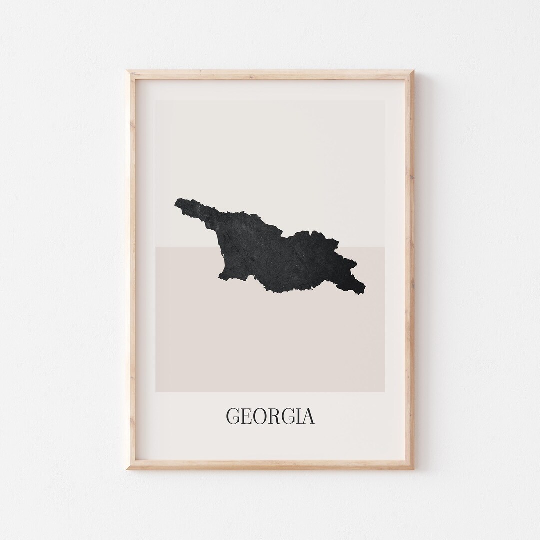 Georgia Map Poster, Georgia Print, Georgia Map Print Minimalist Boho ...