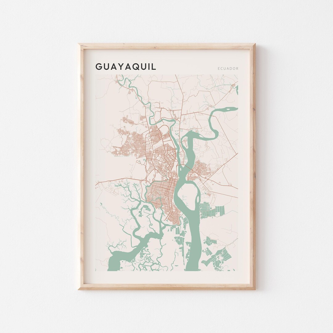 Guayaquil Map Poster, Guayaquil Print, Guayaquil Poster, Guayaquil Wall Art, Ecuador, Travel ...
