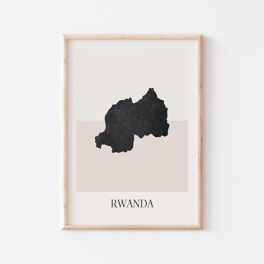 Rwanda Map Poster, Rwanda Print, Rwanda Map Print Minimalist Boho Wall ...
