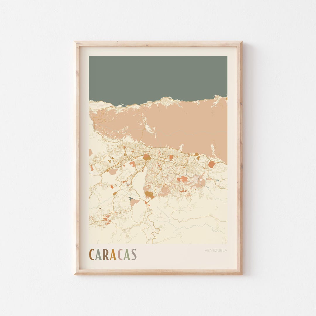 Caracas Map Poster, Caracas Print, Caracas Poster, Caracas Wall Art ...