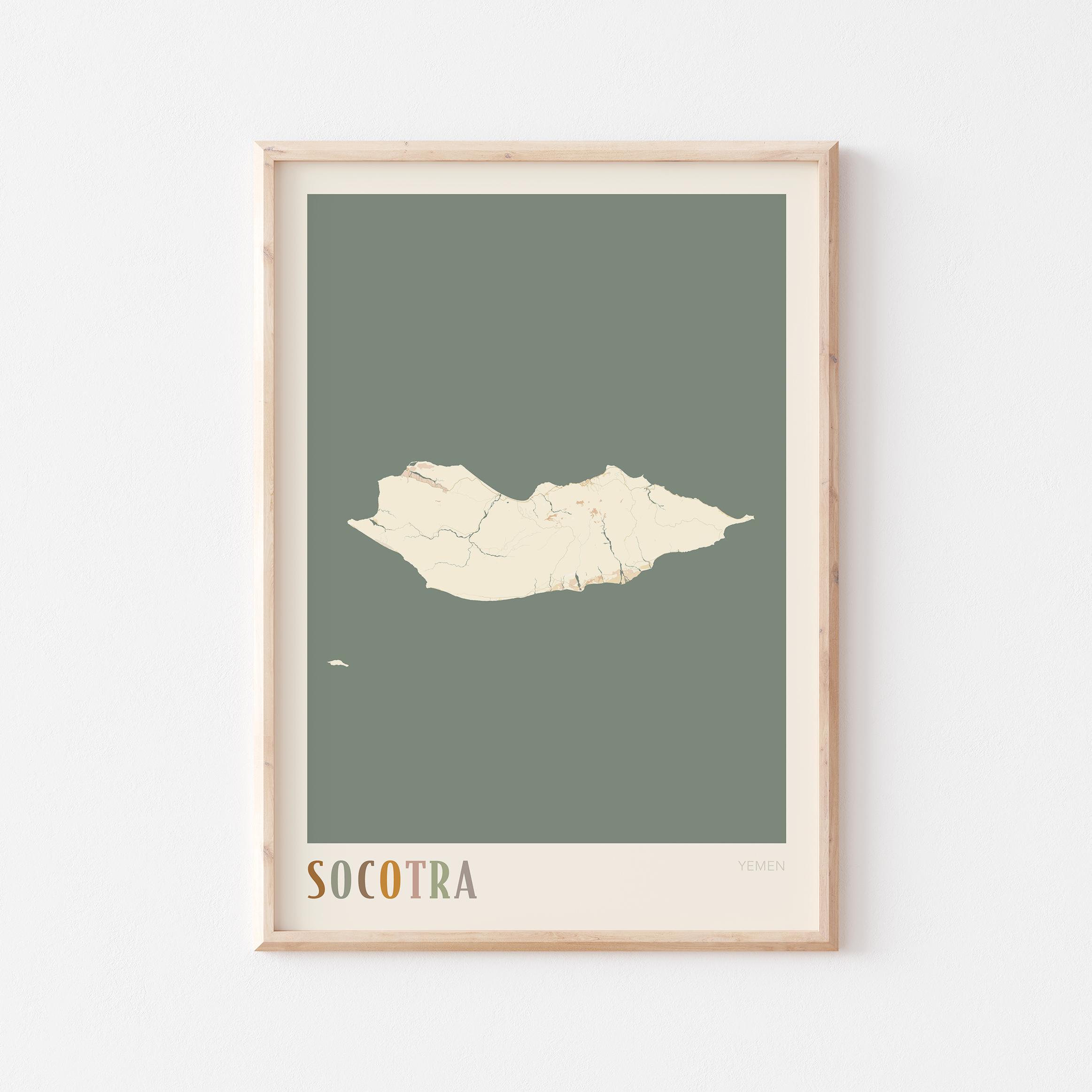Socotra Map Poster, Socotra Print, Socotra Poster, Socotra Wall Art ...