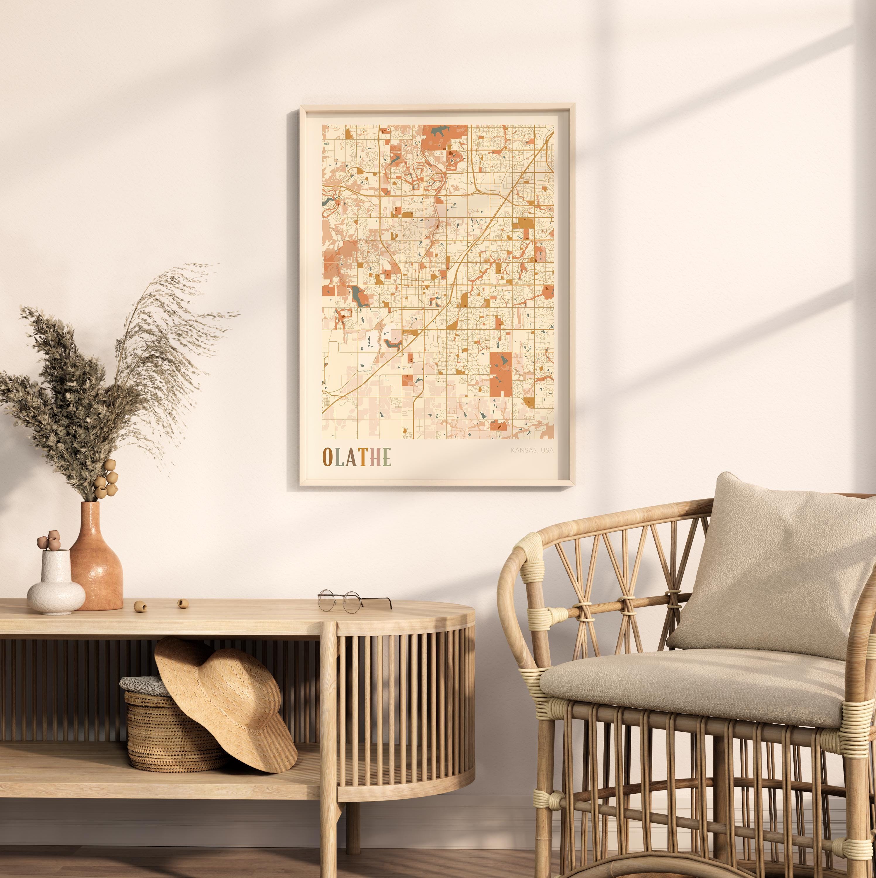 Olathe Map Poster, Olathe Print, Olathe Poster, Olathe Wall Art, Kansas ...