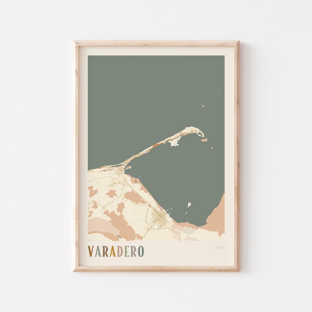 Varadero Map Poster, Varadero Print, Varadero Poster, Varadero Wall Art ...