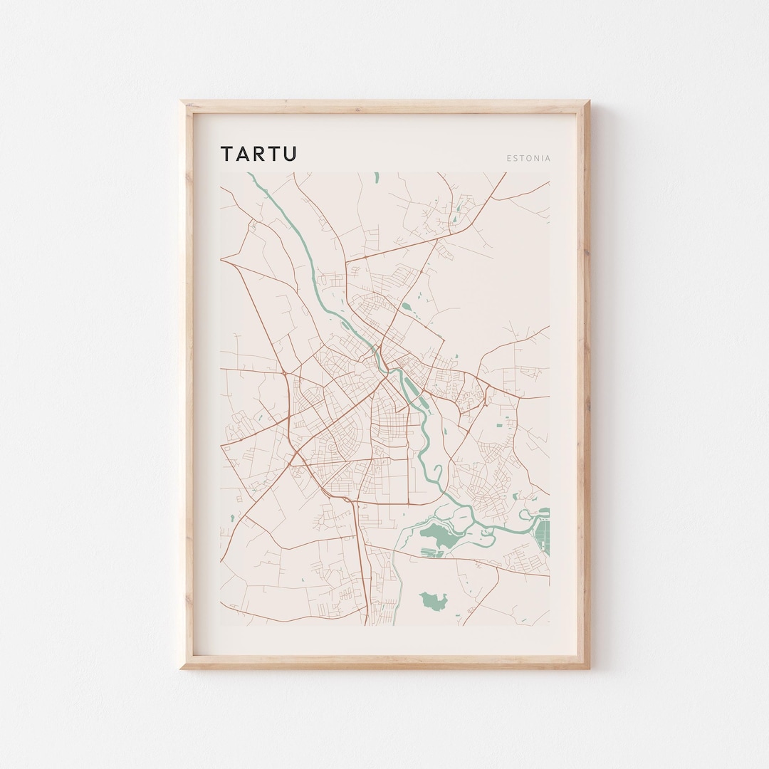 Tartu Map Poster, Tartu Print, Tartu Poster, Tartu Wall Art, Estonia ...